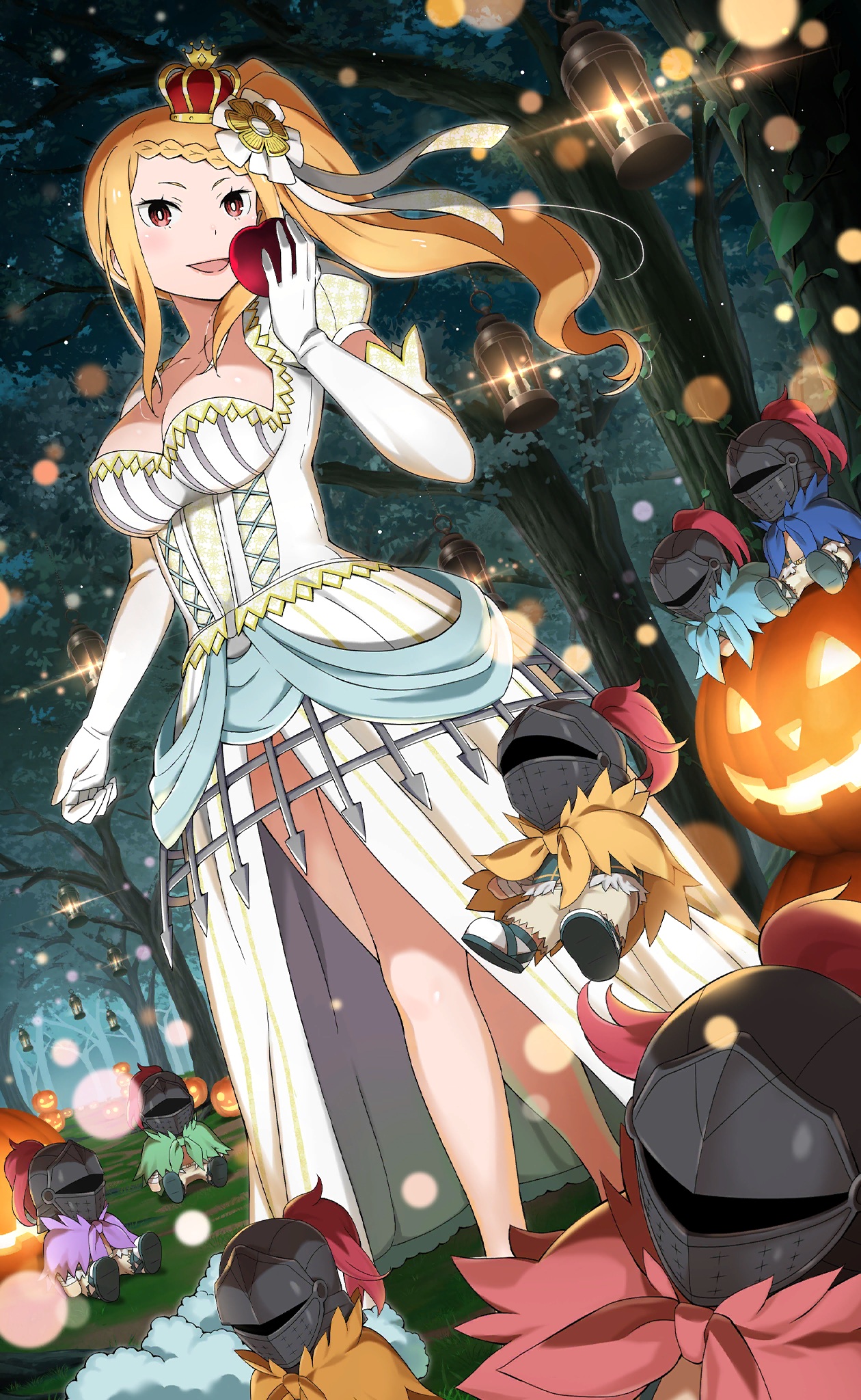 re zero kara hajimeru isekai seikatsu priscilla barielle armor chibi cleavage dress halloween ...